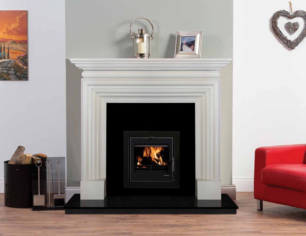 Shelbourne 58″ Ivory Pearl Fireplace | Ryan Stoves